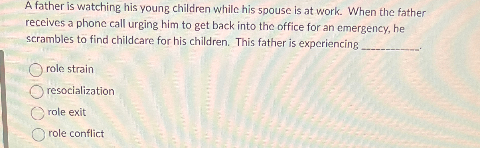 Solved A father is watching his young children while his | Chegg.com