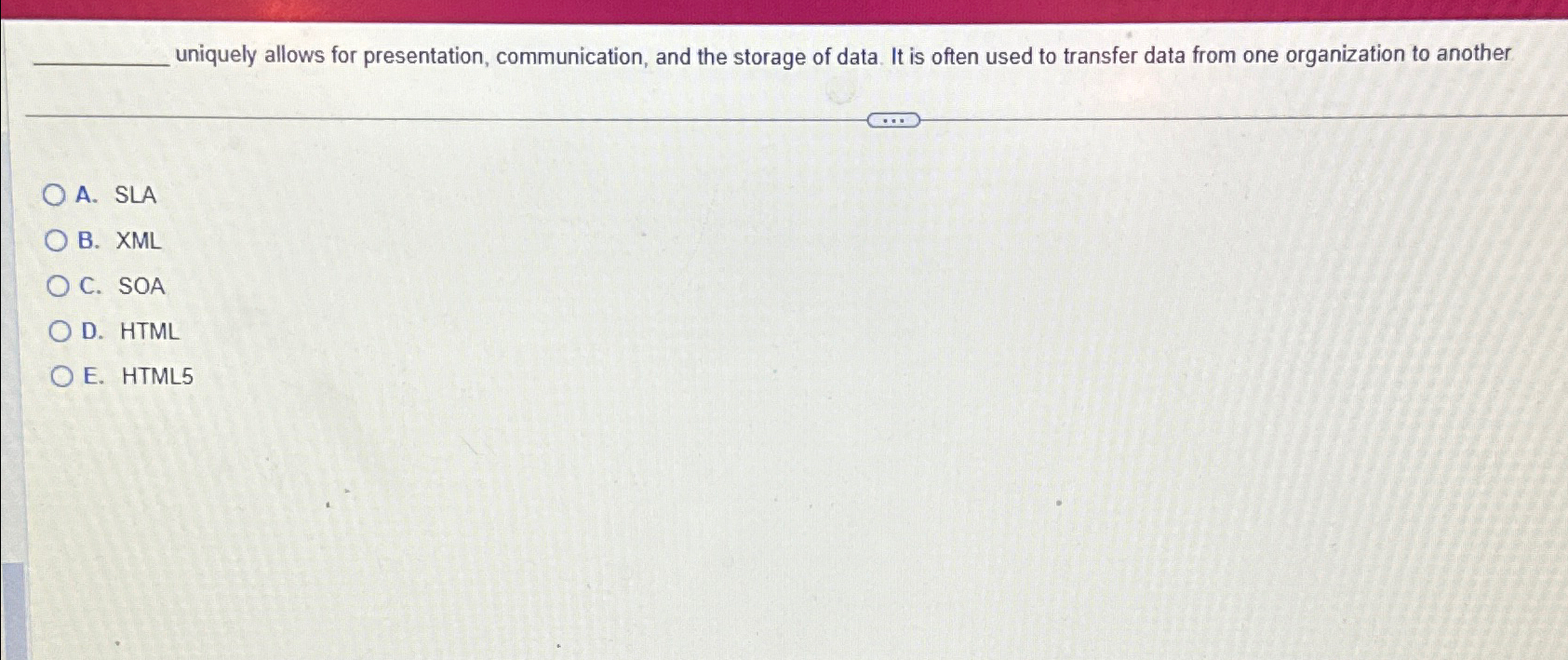 Solved uniquely allows for presentation, communication, and | Chegg.com