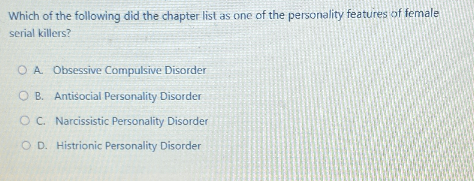 Solved Which of the following did the chapter list as one of | Chegg.com