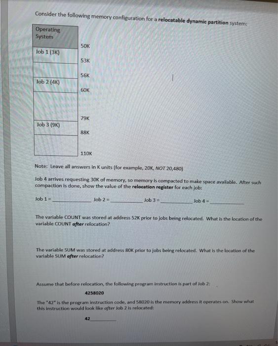 Solved Consider the following memory configuration for a | Chegg.com