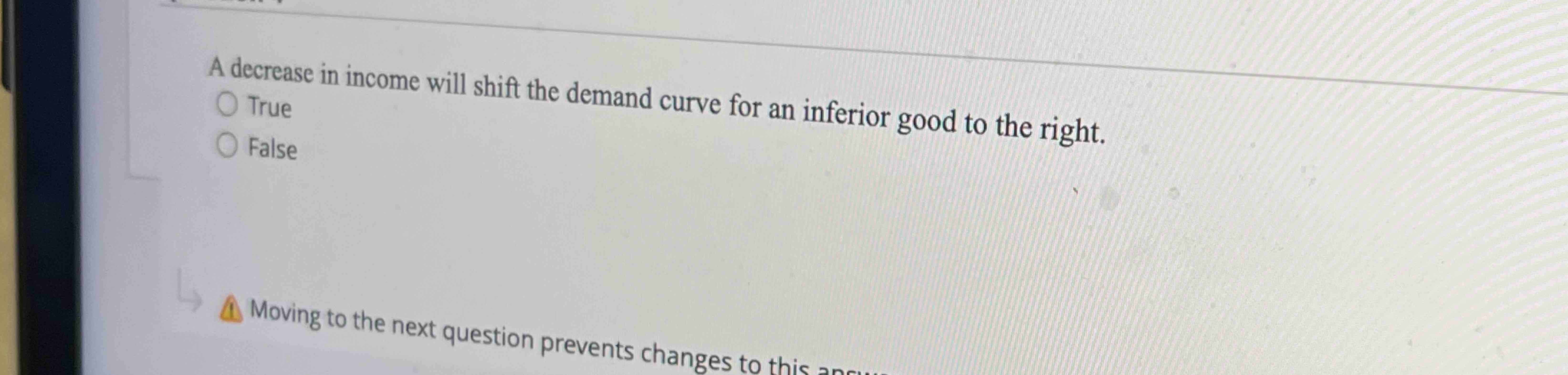 Solved A decrease in income will shift the demand curve for | Chegg.com