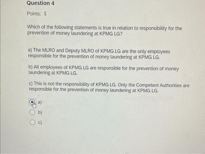 Solved Which of the following statements is true in relation | Chegg.com