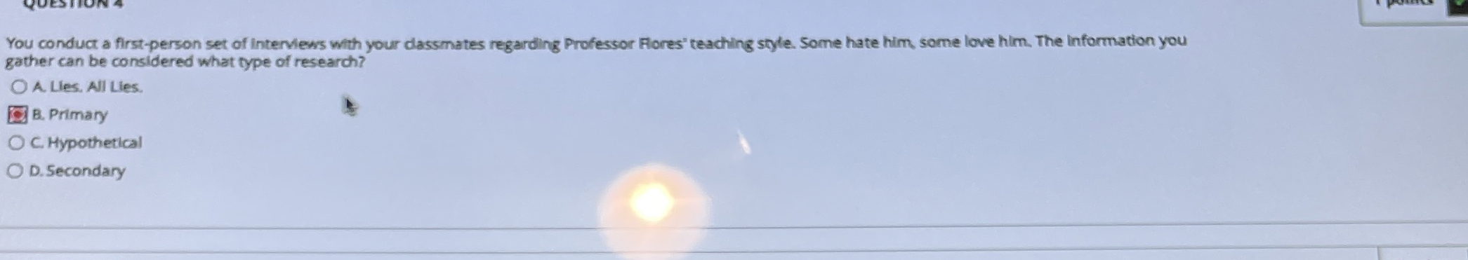 Solved You conduct a first-person set of interviews with | Chegg.com