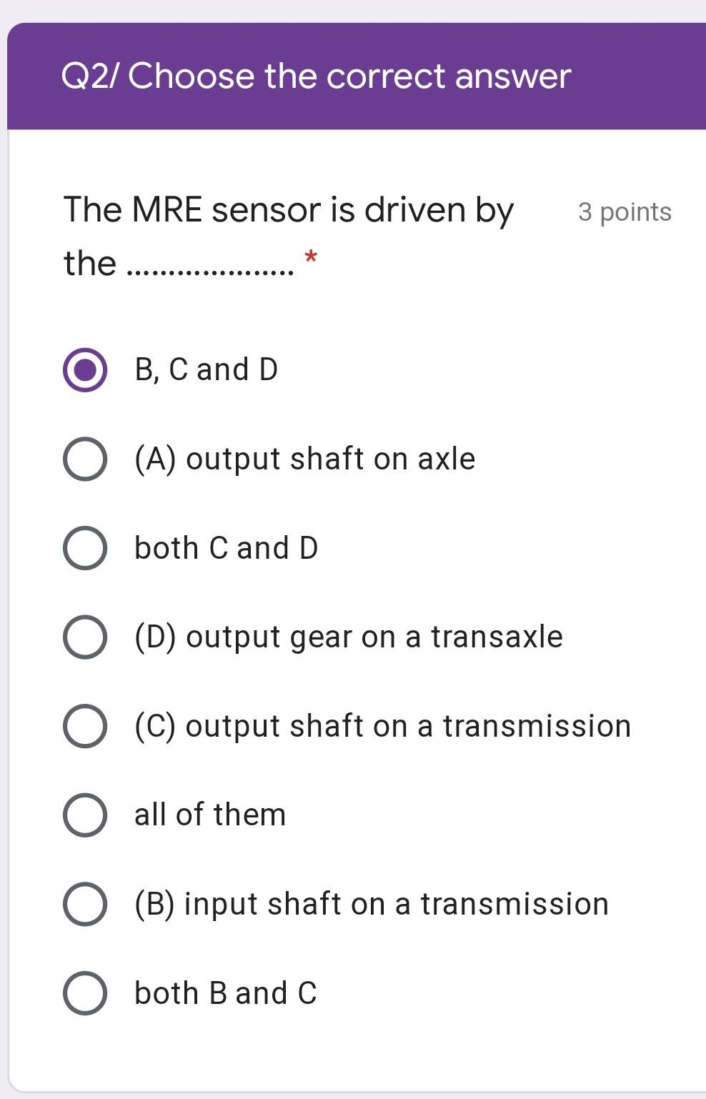 Solved Q2/ Choose the correct answer 3 points The MRE sensor | Chegg.com