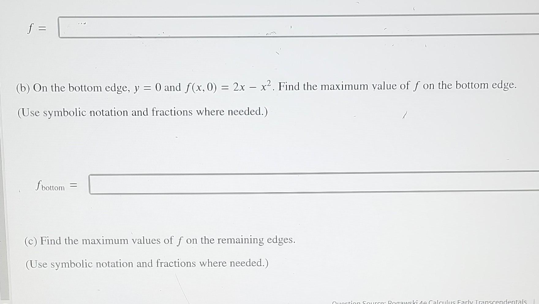 Solved Find the maximum of f(x,y)=2x+2y−x2−y2−xy on the | Chegg.com