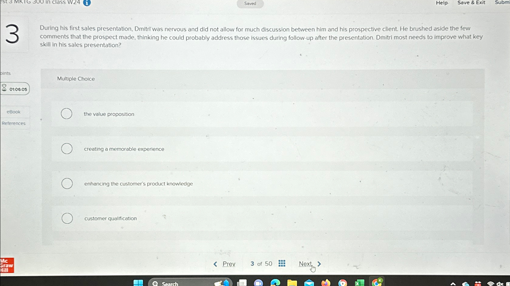Solved SavedHelpSave & ExitSubmDuring his first sales | Chegg.com