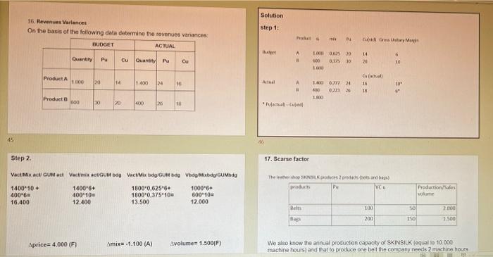 can you explain step by step how the "mix" values | Chegg.com