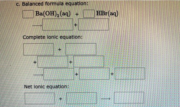Solved Write the balanced formula, complete lonic, and net | Chegg.com