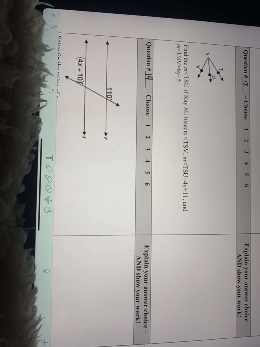 Solved Question # 13 Choose 1 2 3 4 5 6 Explain your answer | Chegg.com