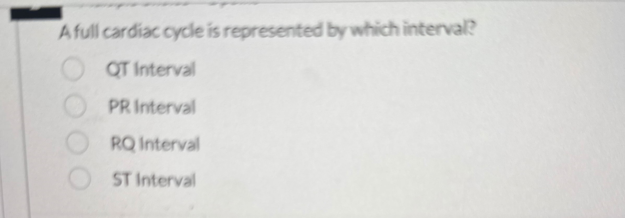 Solved A full cardiac cycle is represented by which | Chegg.com