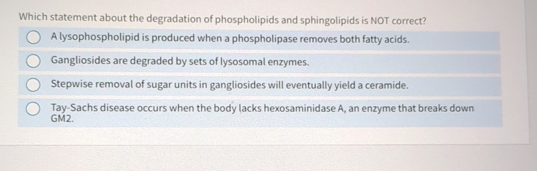 Solved Which statement about the degradation of | Chegg.com