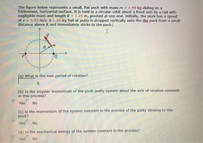 Solved The figure below represents a small, flat puck with | Chegg.com
