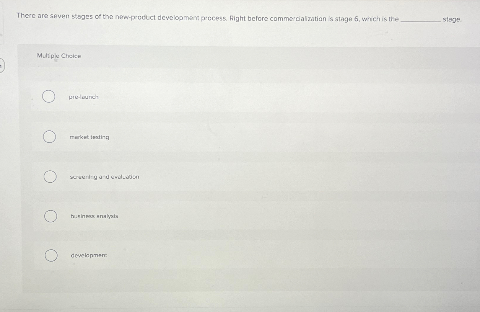 Solved There are seven stages of the new-product development | Chegg.com