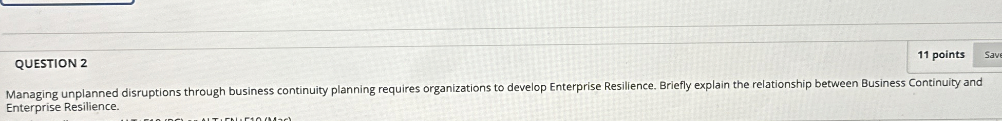 Solved QUESTION 2Managing unplanned disruptions through | Chegg.com