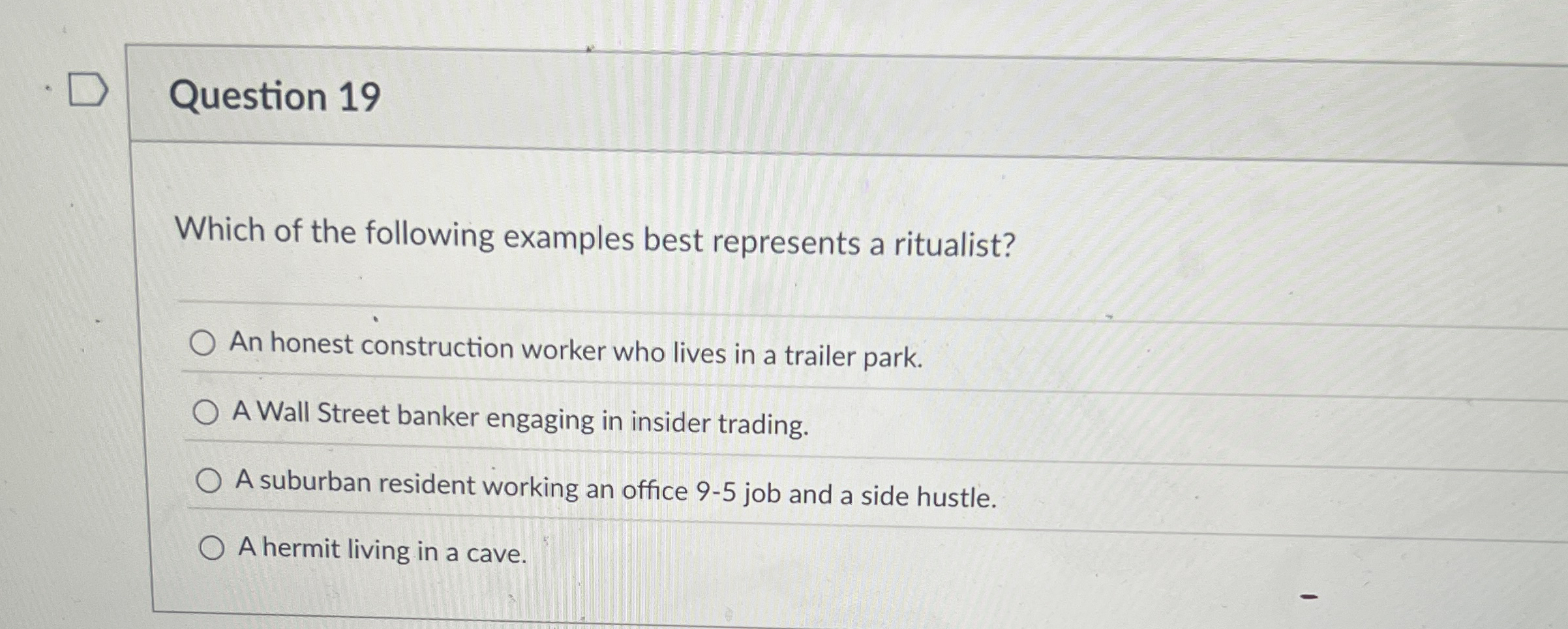 Solved Question 19Which of the following examples best | Chegg.com