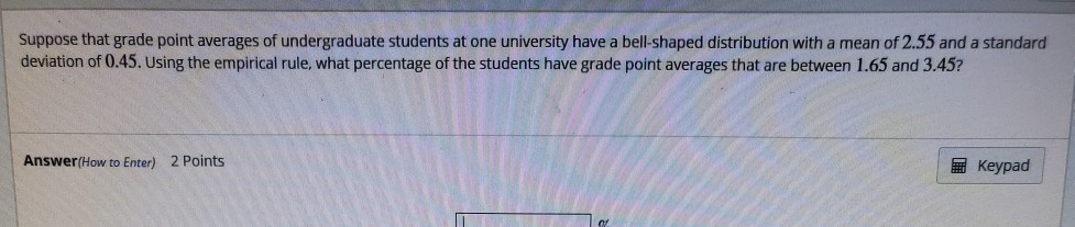 Solved Suppose that grade point averages of undergraduate | Chegg.com