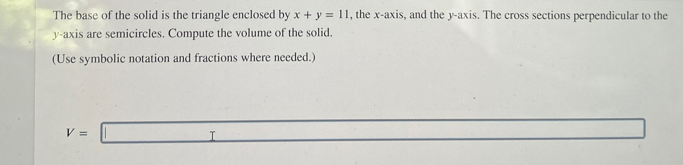 Solved The base of the solid is the triangle enclosed by | Chegg.com