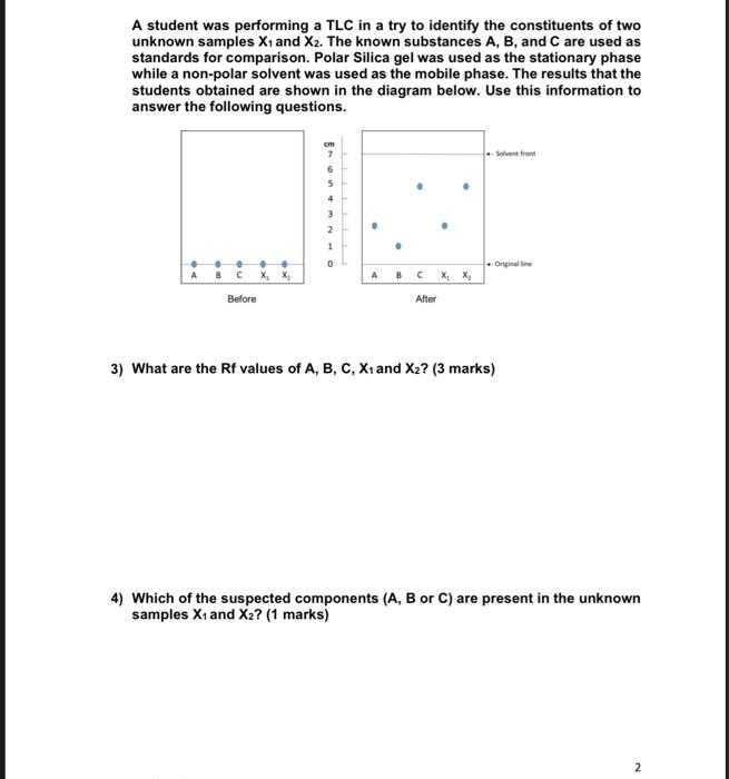[solved] Calculating Retention Factors For Thin Layer Chro