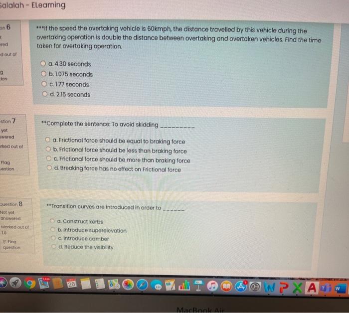 Solved Salalah - Elearning on 6 ***if the speed the | Chegg.com