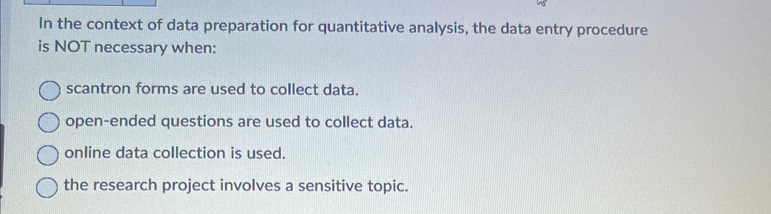 Solved In the context of data preparation for quantitative | Chegg.com