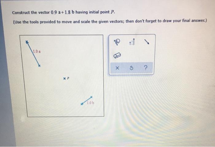 Solved Construct the vector 0.9 a +1.8 b having initial | Chegg.com