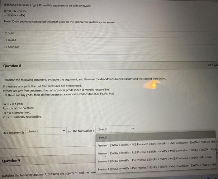 Monadic Predicate Logic): Prove this argument to be | Chegg.com
