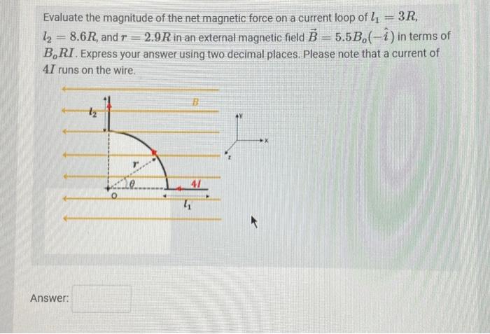 Solved Evaluate the magnitude of the net magnetic force on a | Chegg.com