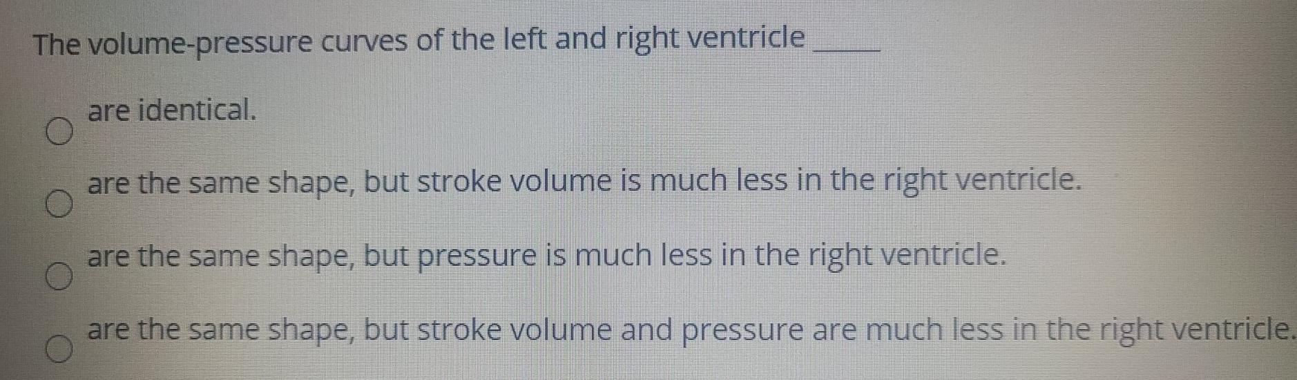 Solved The volume-pressure curves of the left and right | Chegg.com