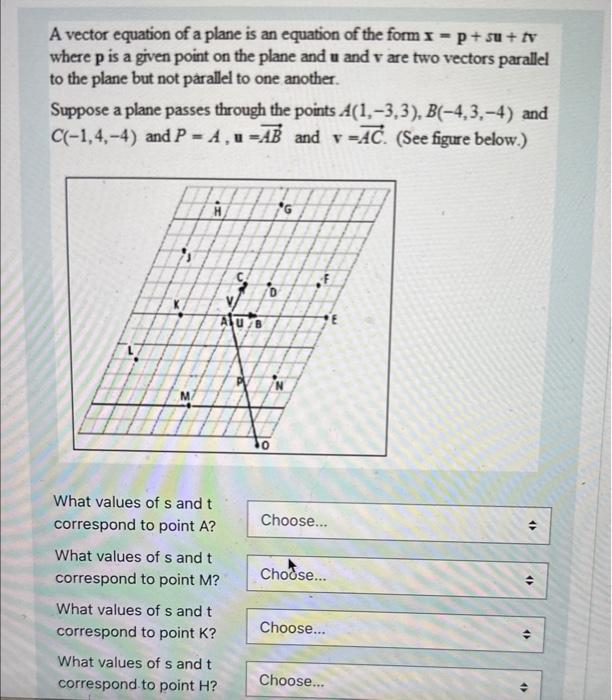 Solved A vector equation of a plane is an equation of the | Chegg.com