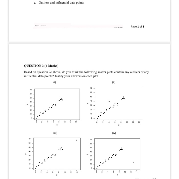 Solved c. Outliers and influential data points Page 1 of 8 | Chegg.com