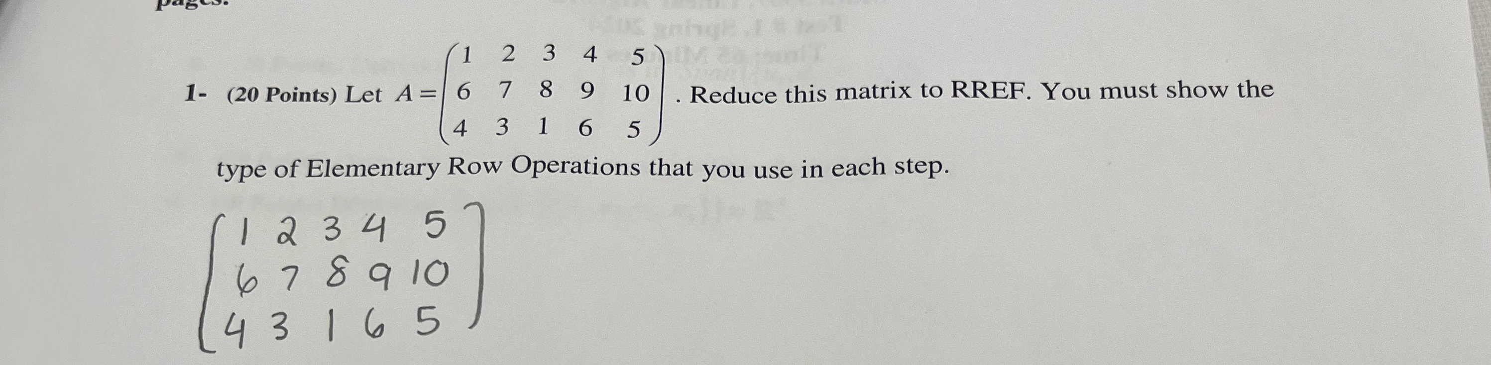 Solved 1- (20 ﻿Points) ﻿Let | Chegg.com
