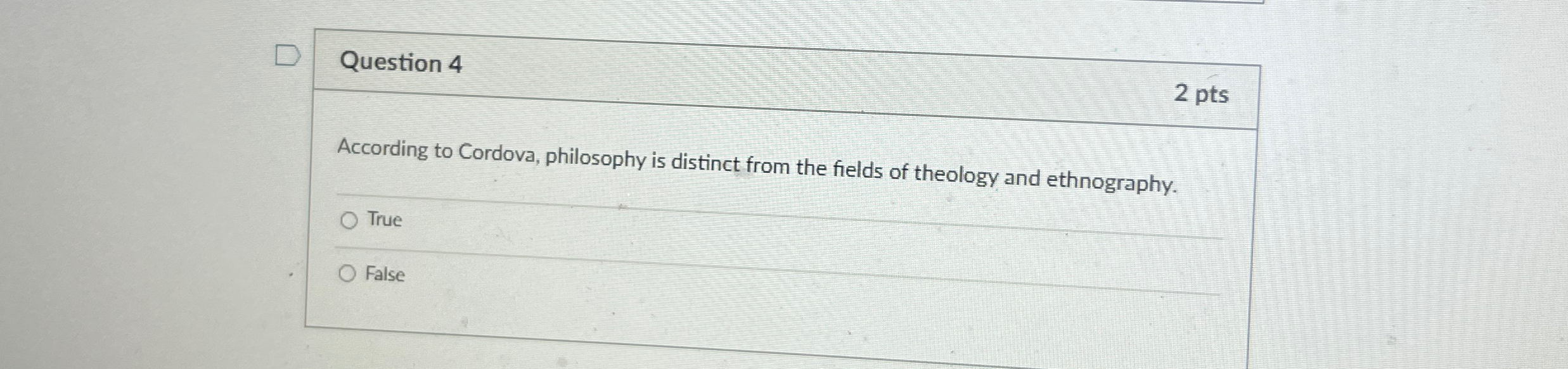 Solved Question 42 ﻿ptsAccording to Cordova, philosophy is | Chegg.com
