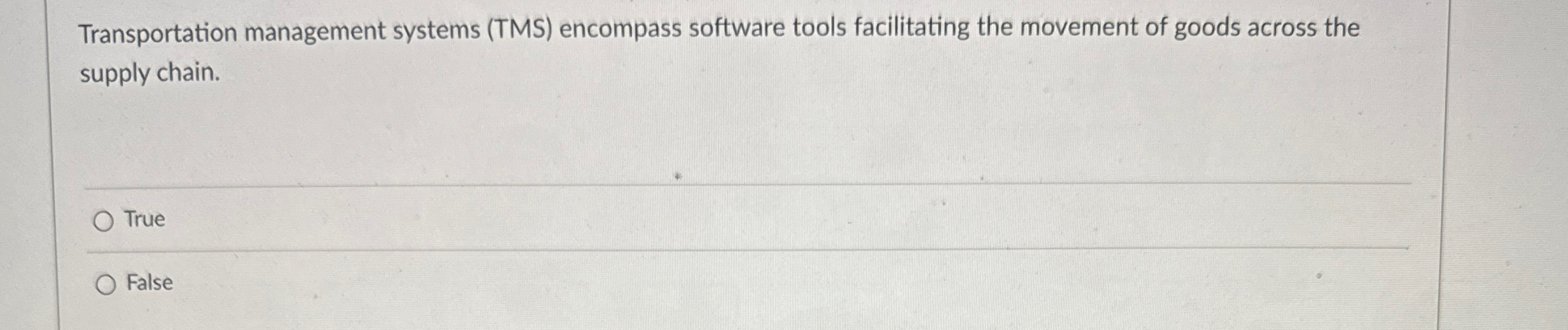 Solved Transportation management systems (TMS) ﻿encompass | Chegg.com