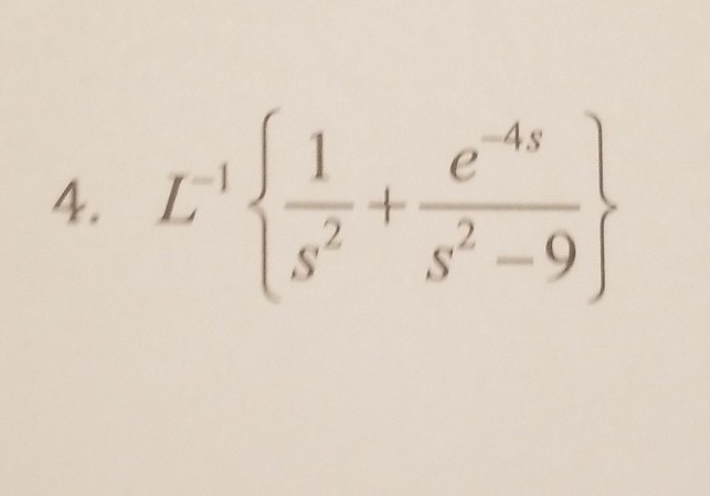 Solved Find the following inverse transforms. | Chegg.com