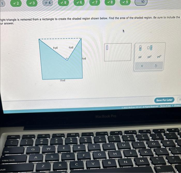 Solved ight triangle is removed from a rectangle to create | Chegg.com