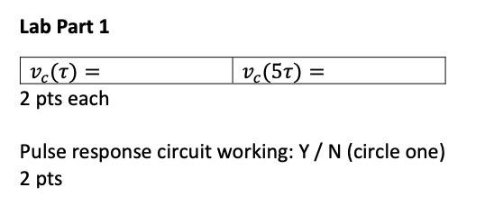 Solved Lab Part 1 Build the circuit shown in Figure 1. Note | Chegg.com