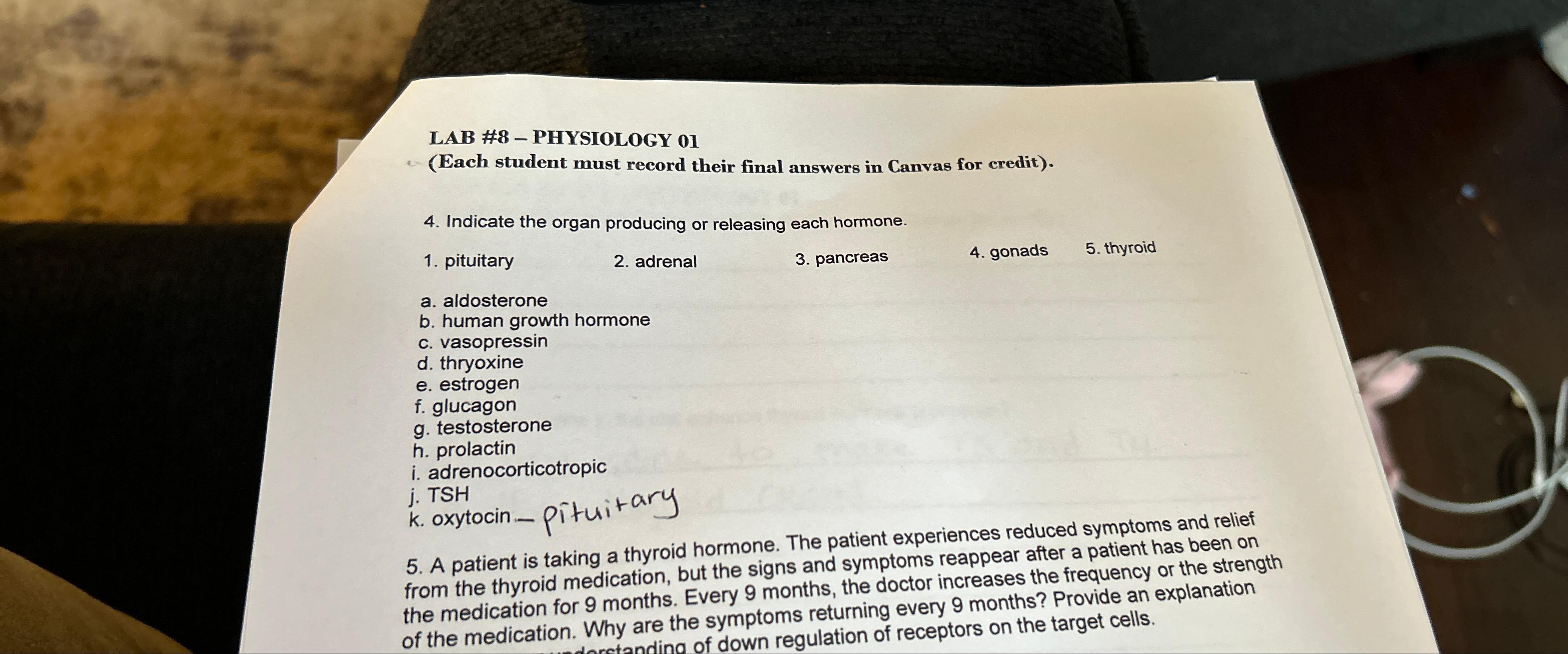 Solved LAB #8 - ﻿PHYSIOLOGY 01(Each student must record | Chegg.com