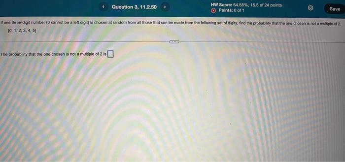 Solved one threo-digit number (0 cannot be a loft digit) is | Chegg.com
