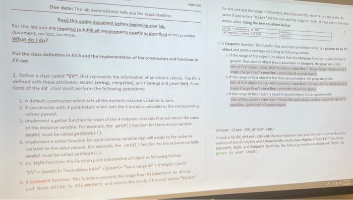 Solved Due date: The lab dernonstrator tells you the exact | Chegg.com