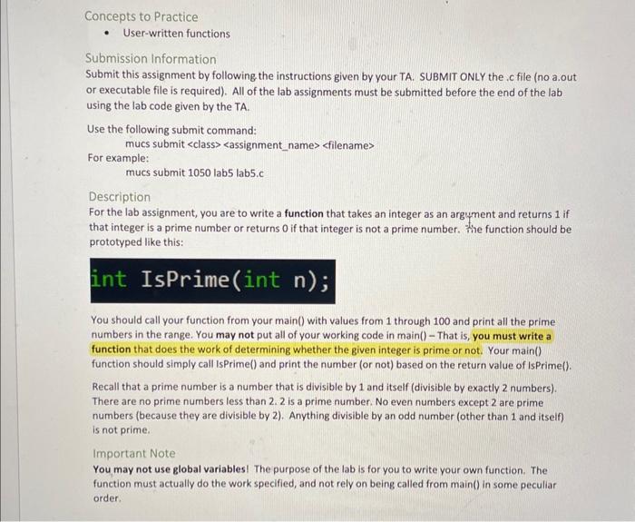Solved Concepts To Practice User Written Functions