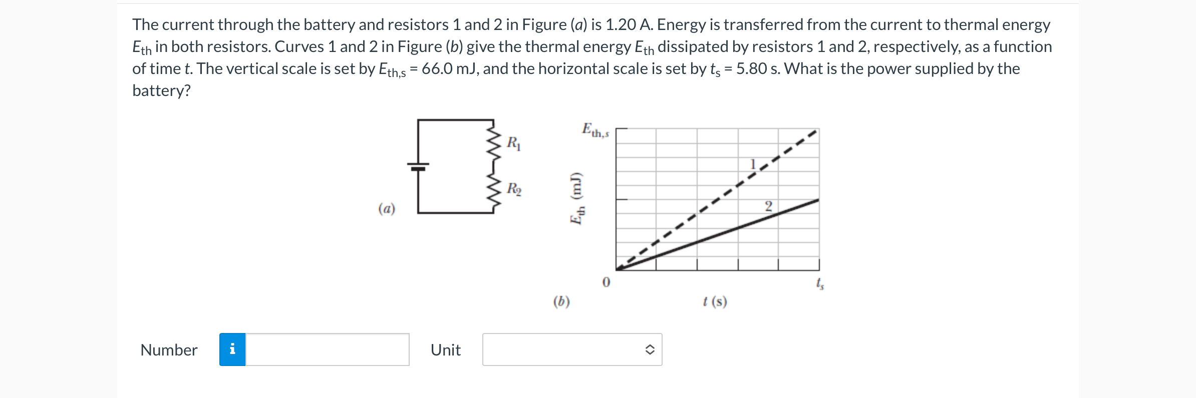 Solved The current through the battery and resistors 1 ﻿and | Chegg.com