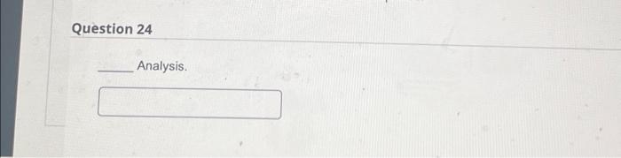 Question 24 Analysis. | Chegg.com