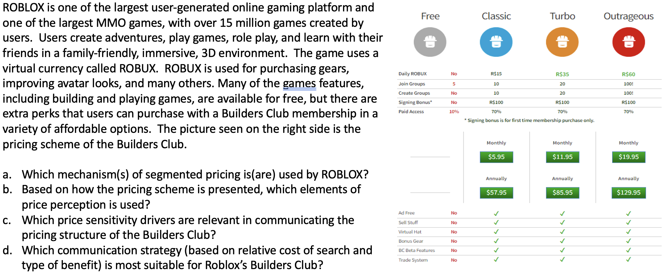Solved ROBLOX is one of the largest user-generated online | Chegg.com