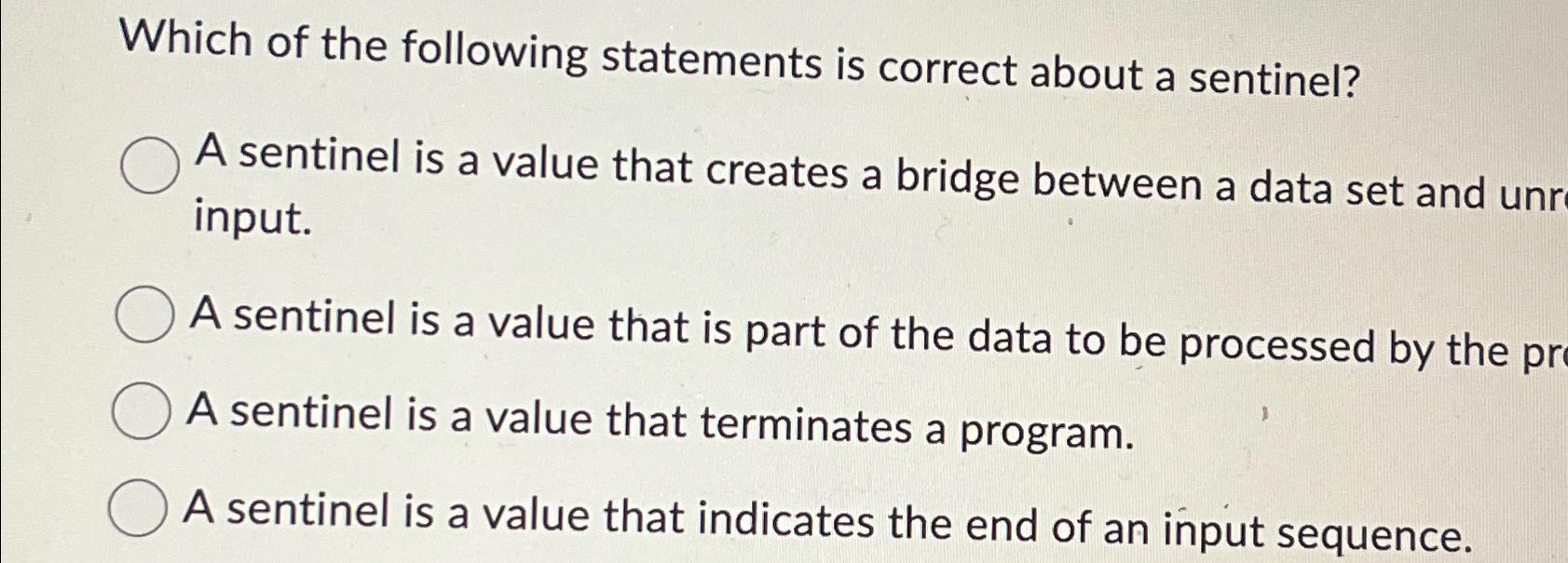 Solved Which of the following statements is correct about a | Chegg.com