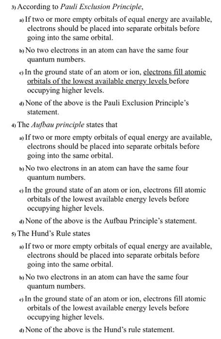 Solved a) If two or more empty orbitals of equal energy are | Chegg.com