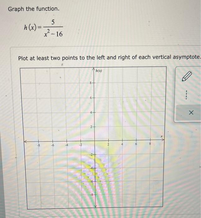 Solved Graph the function. h(x)=x2−165 Plot at least two | Chegg.com