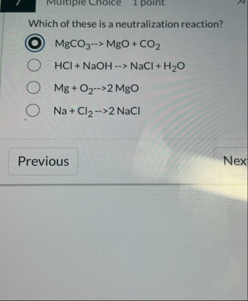 Solved Which of these is a neutralization | Chegg.com