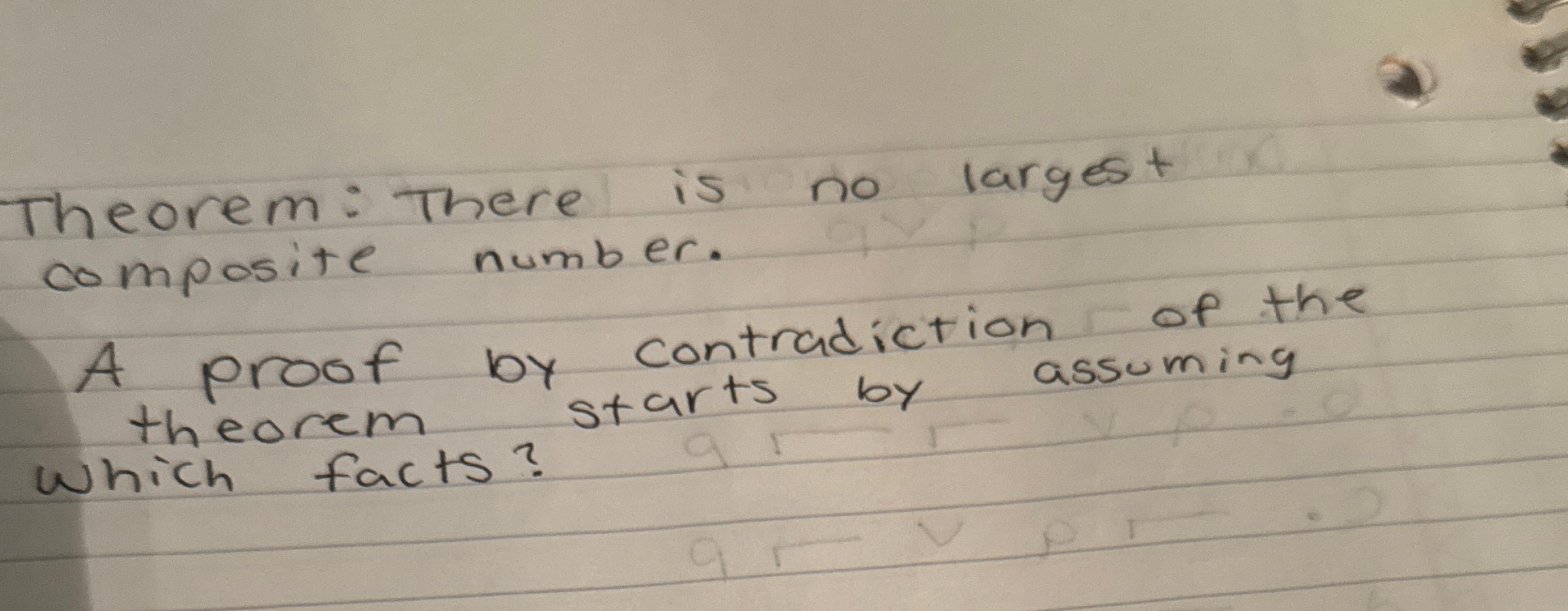 Solved Theorem: There is no largestcomposite number.A proof | Chegg.com