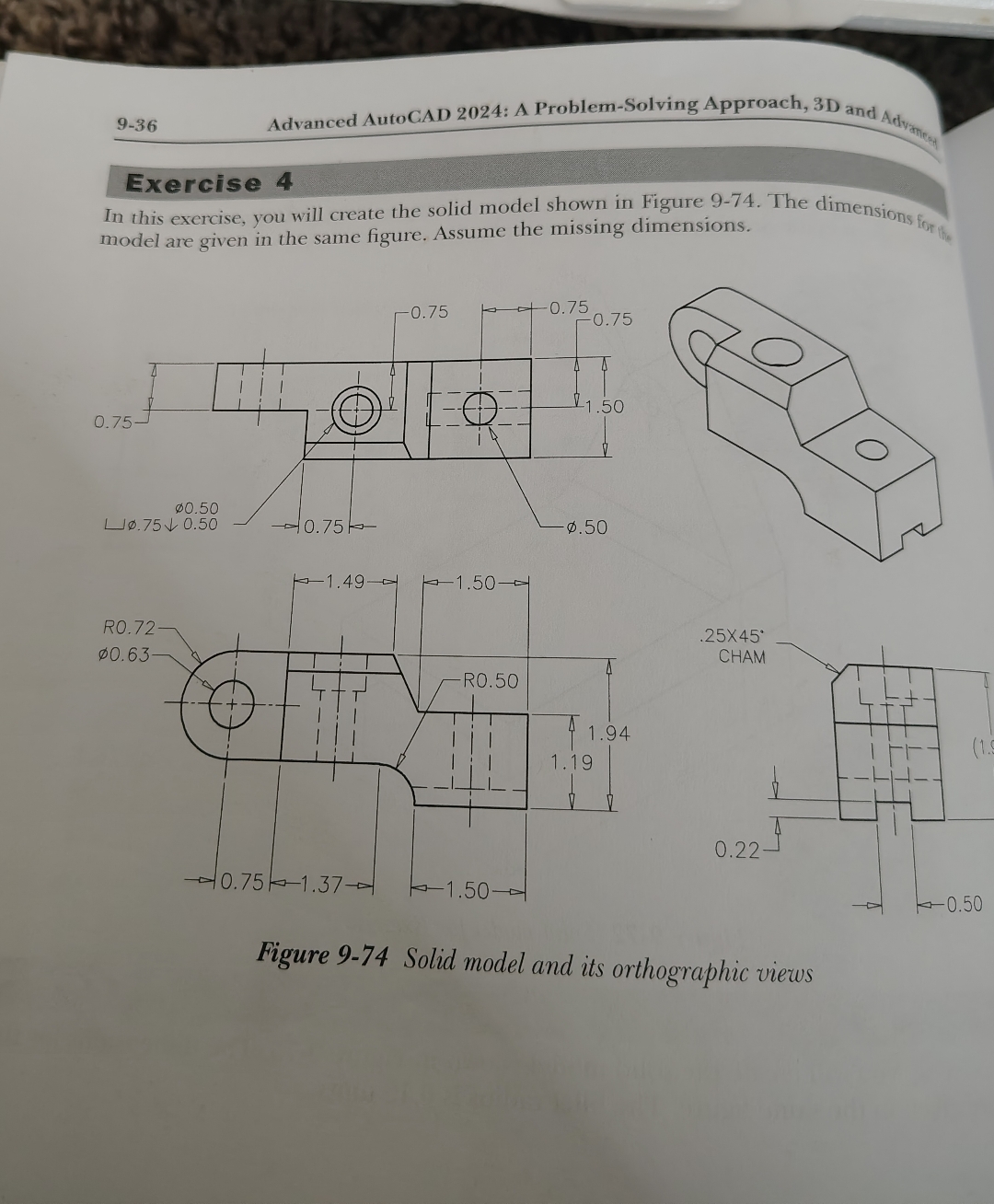 Solved 9-36Advanced AutoCAD 2024: A Problem-Solving | Chegg.com