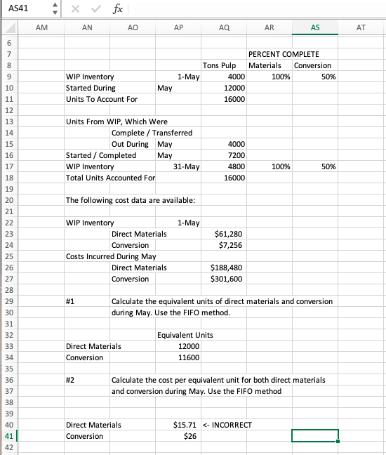 Solved AS41fxCalculations under the FIFO method, not | Chegg.com